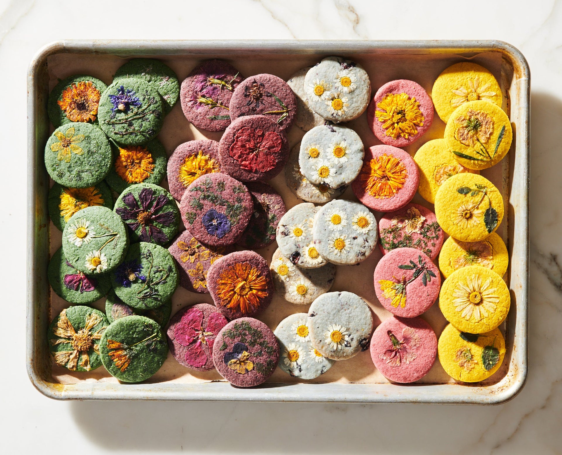 Flower Pressed Shortbread Cookies | Eat Your Flowers by Loria