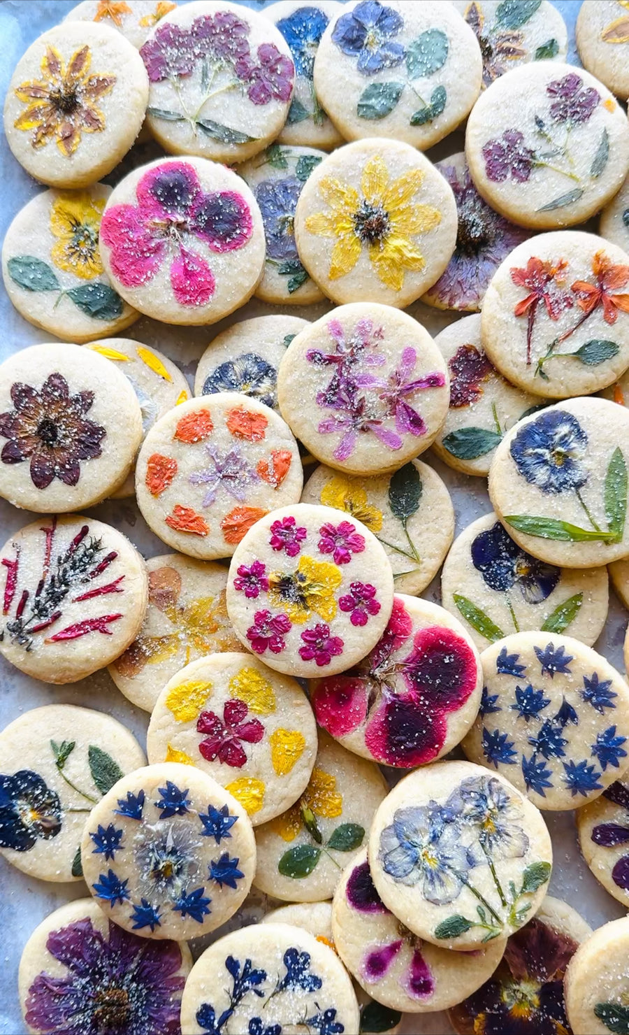 Flower Pressed Shortbread Cookies | Eat Your Flowers by Loria